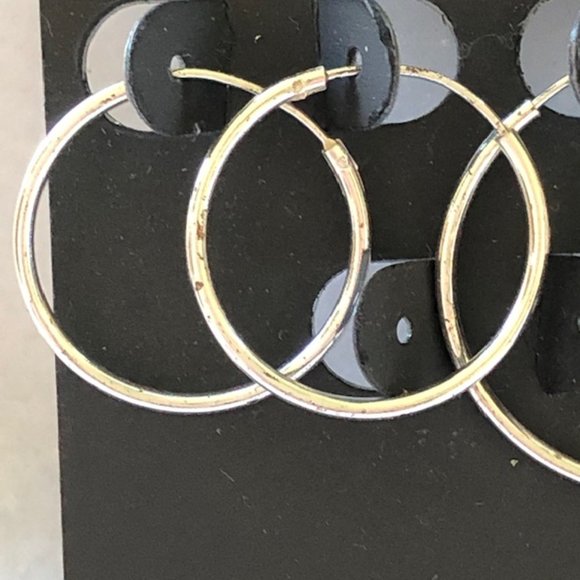 PRIMROSE | Jewelry | Primrose Sterling Silver Hoop Earrings 2 Pairs ...